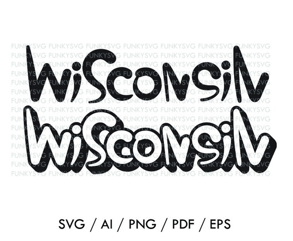 Wisconsin SVG Eps Png Illustrated Svg Home States Svg USA - Etsy Canada