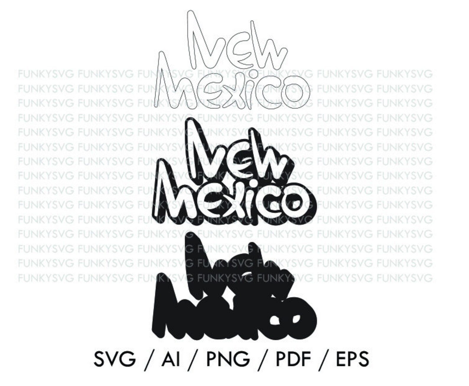New Mexico SVG Eps Png Illustrated svg Home States Svg USA | Etsy