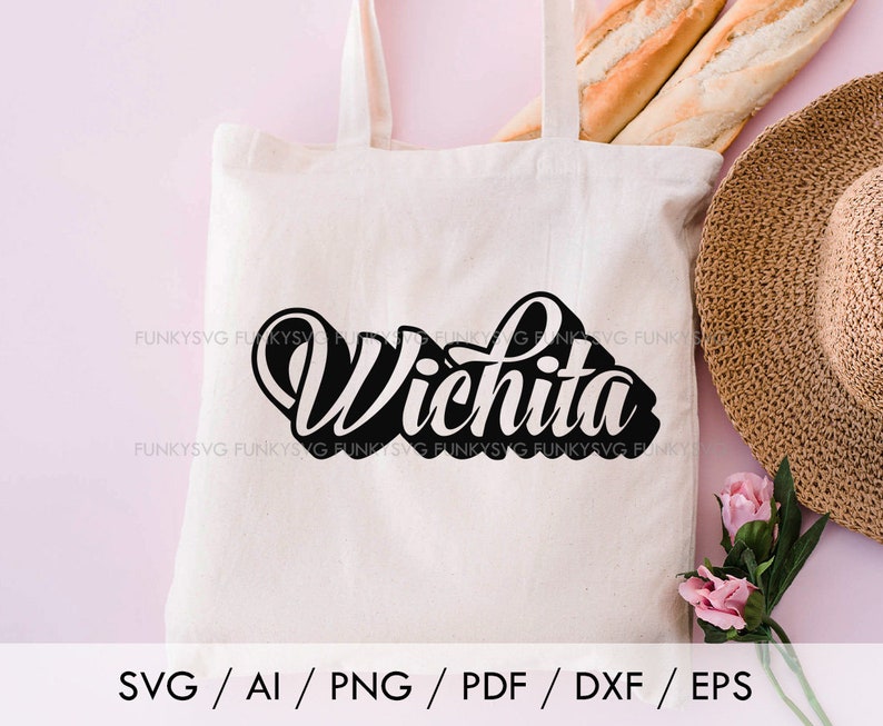 Wichita SVG Eps Png Illustrated Svg Home States Svg USA - Etsy