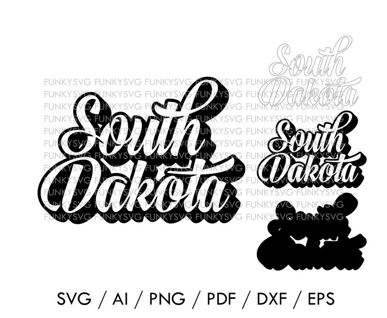 South Dakota SVG Eps Png Illustrated Svg Home States Svg - Etsy