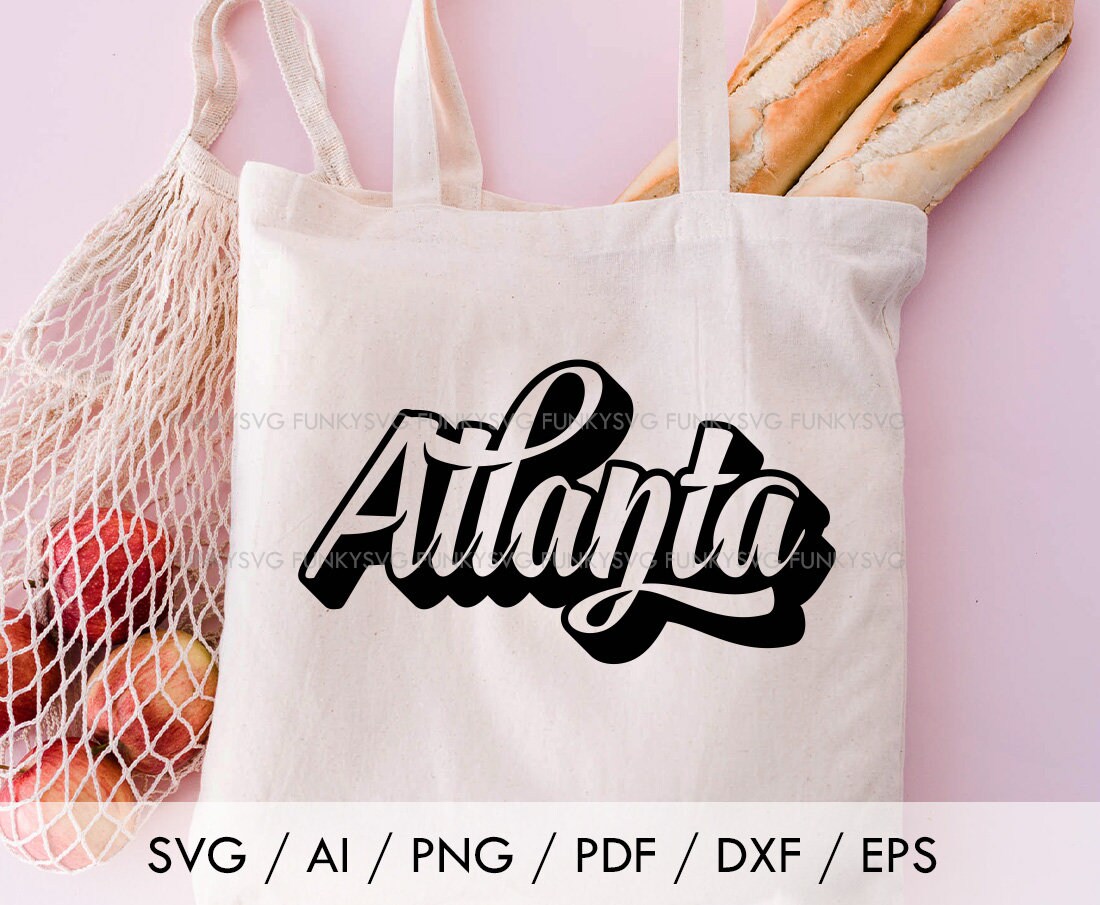 Atlanta SVG Eps Png Illustrated svg Home States Svg USA | Etsy
