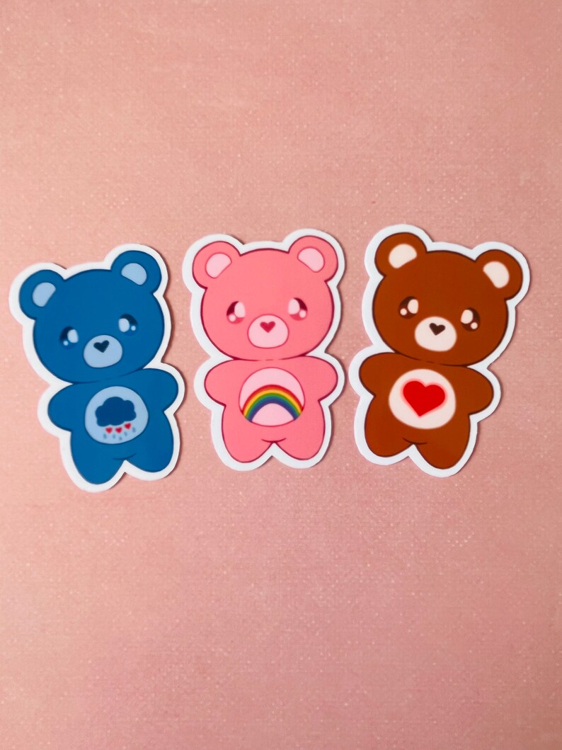 Care Bear Sticker Cute Glitter Grumpy Bear Cheer Bear Tender Heart Bear ...