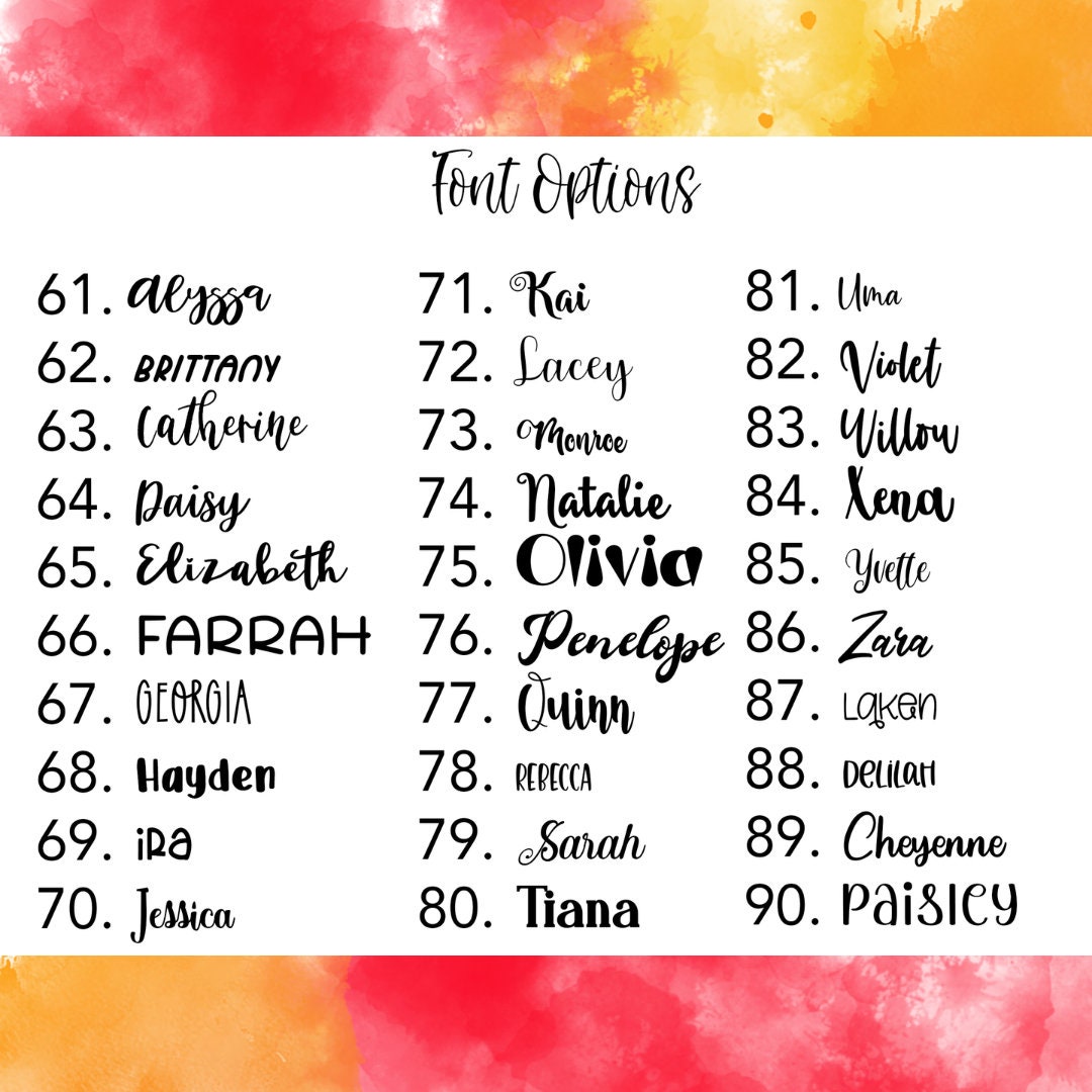 Personalized Name Vinyl Decal: Custom Cup Sticker - Etsy