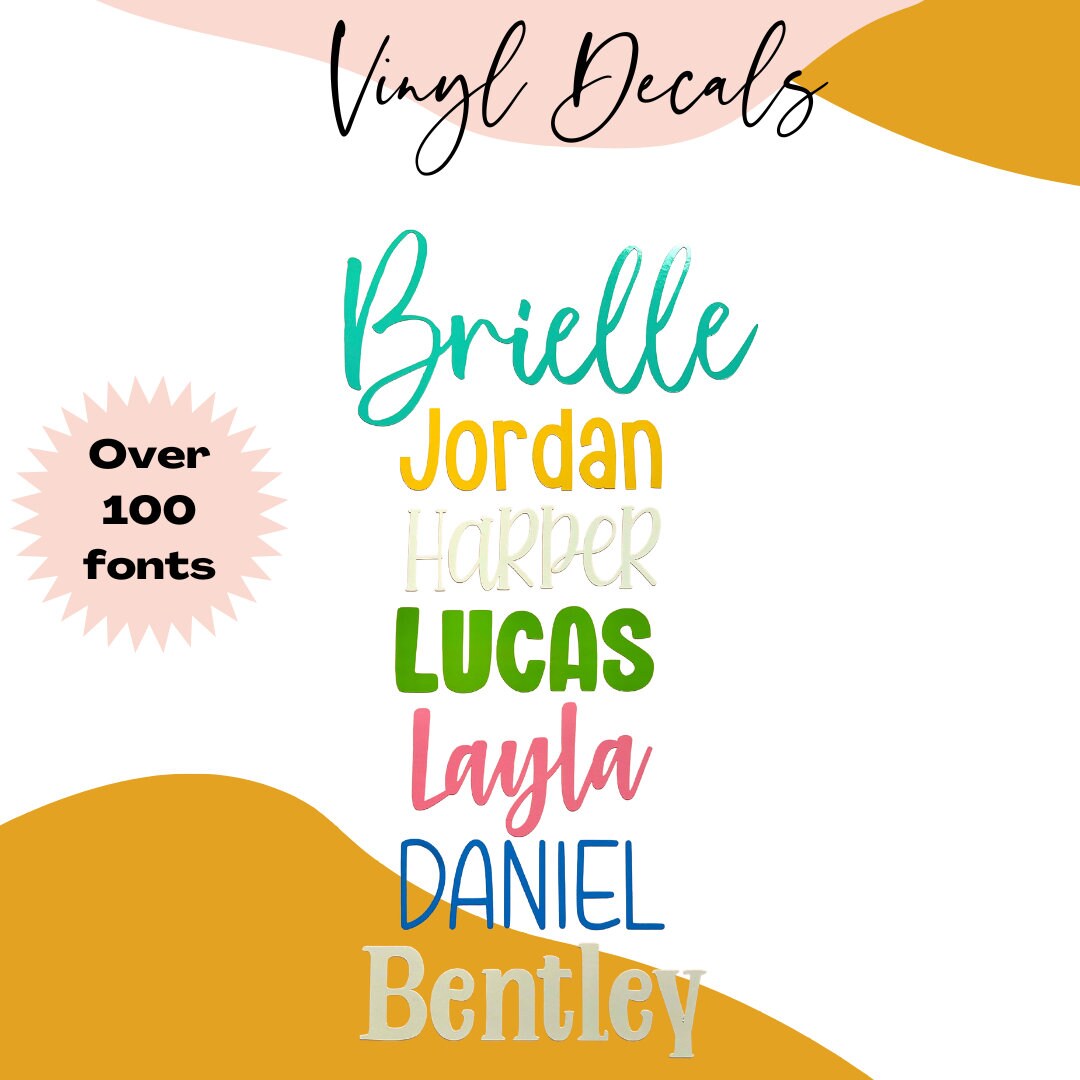 Name Decal, Cup Sticker, Name Sticker, Personalized Cup, Name Decals ...