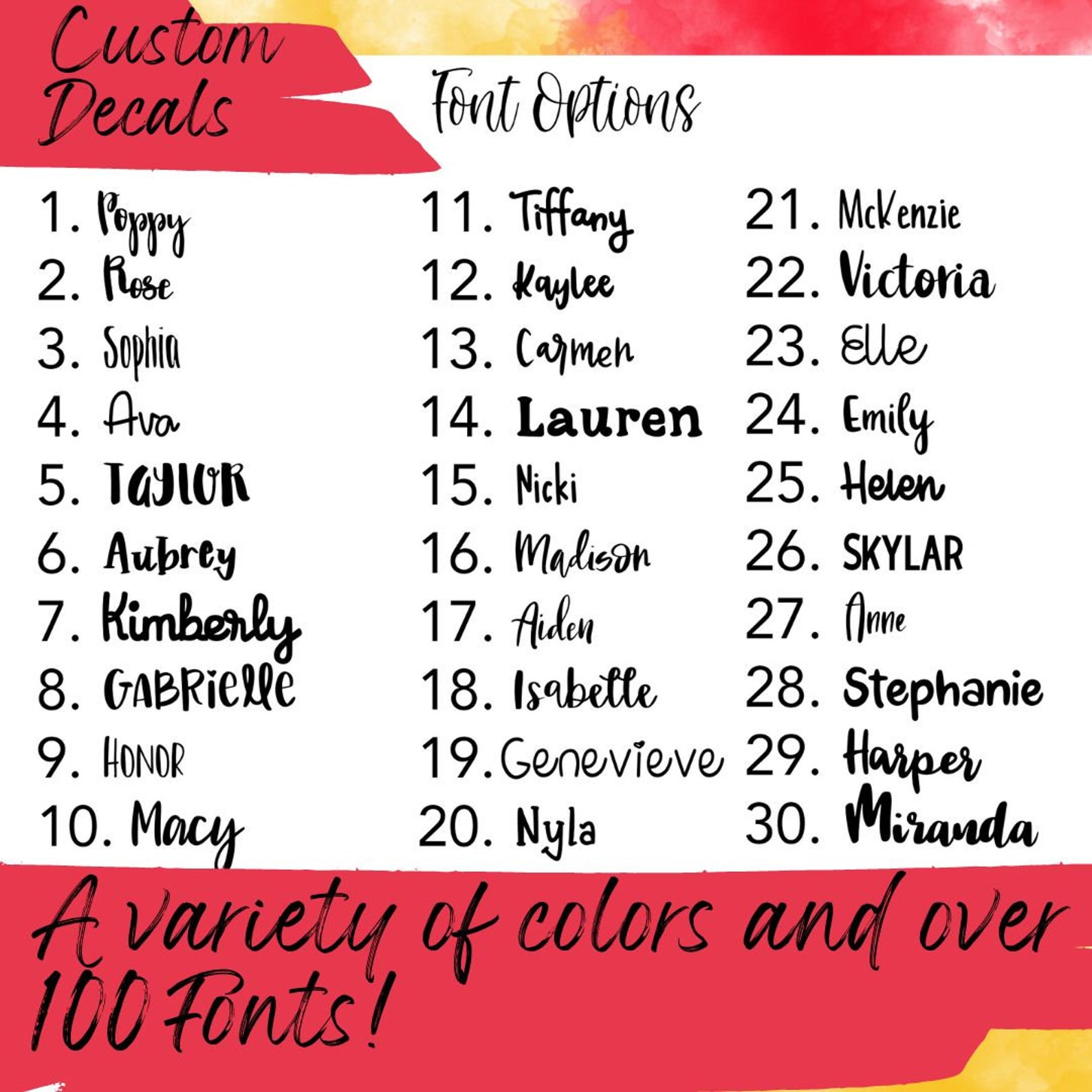 Personalized Name Vinyl Decal: Custom Cup Sticker - Etsy