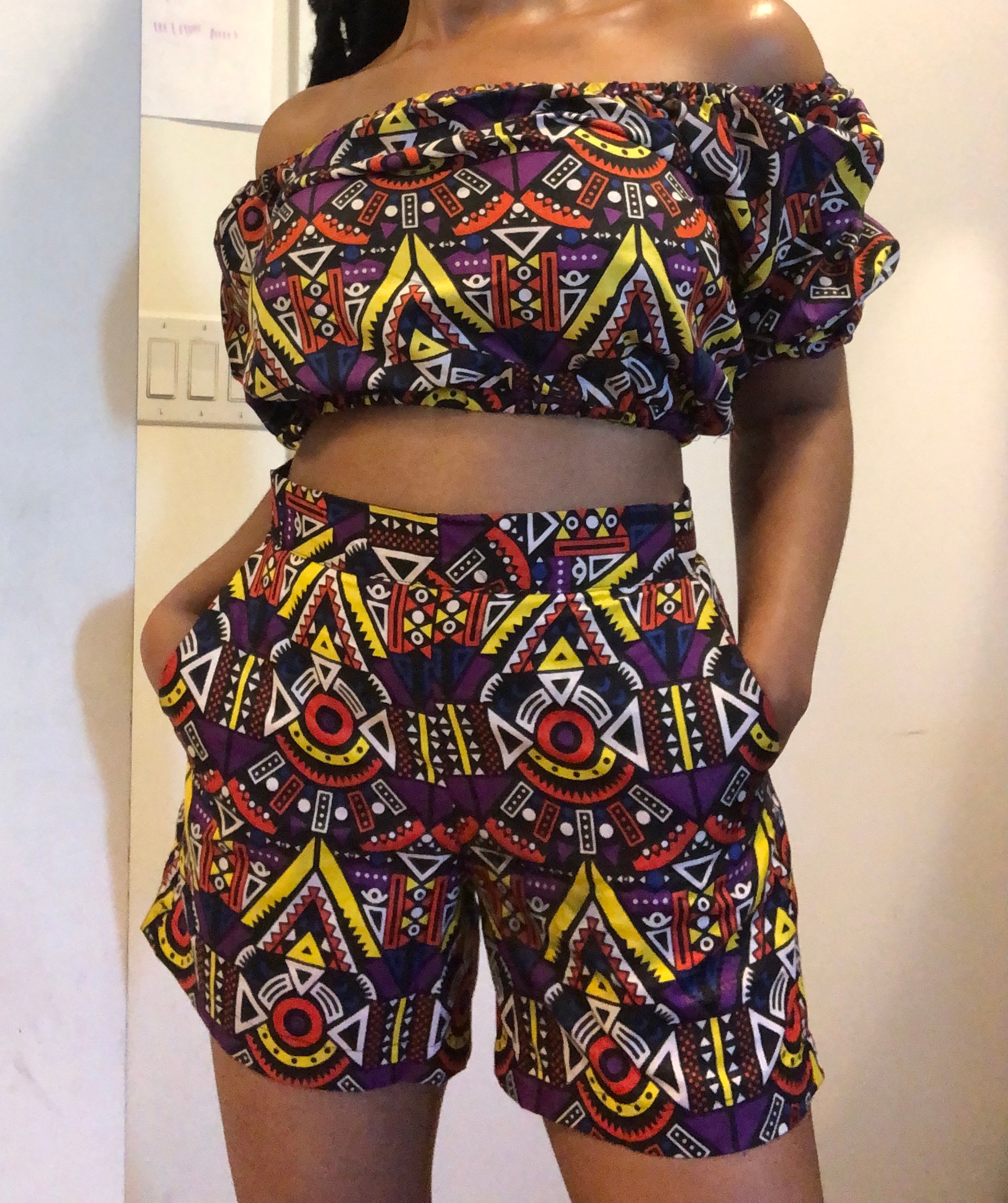 African Print Shorts