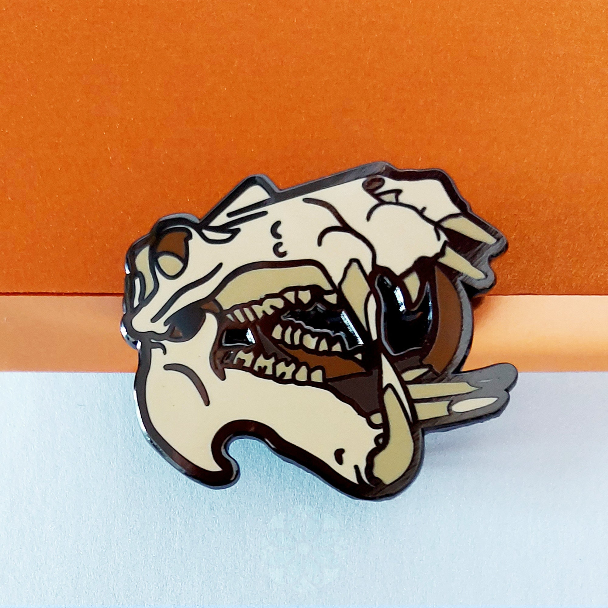 Animal Skull Hard Enamel Pins Hippo Father's Day Gift | Etsy