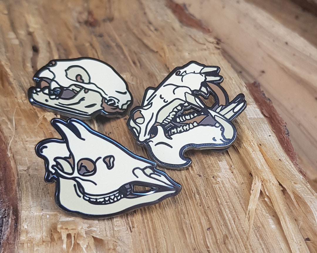 Animal Skull Hard Enamel Pins Hippo Father's Day Gift for Dad, Lapel ...