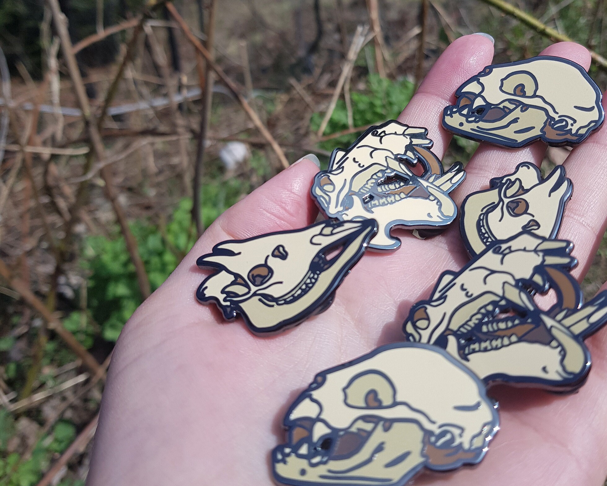 Animal Skull Hard Enamel Pins Hippo Father's Day Gift | Etsy