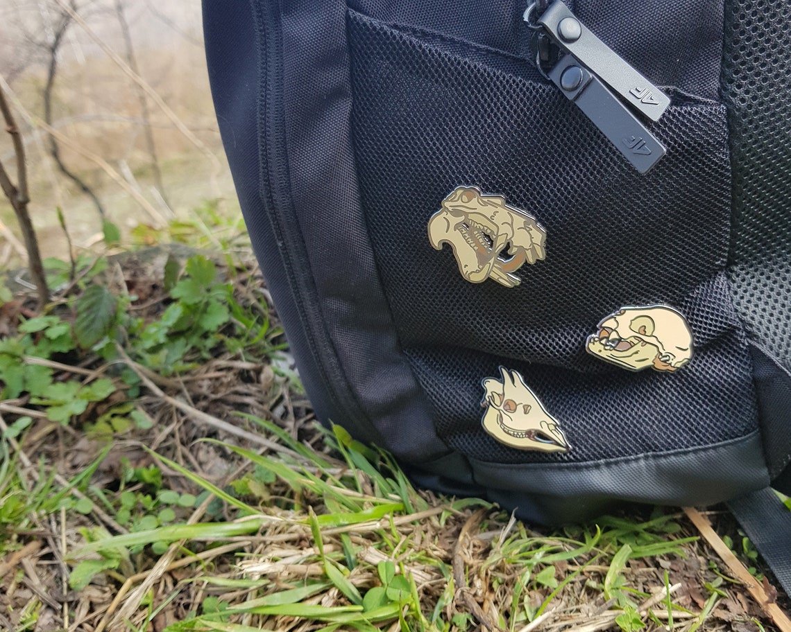 Animal Skull Hard Enamel Pins Hippo Father's Day Gift | Etsy