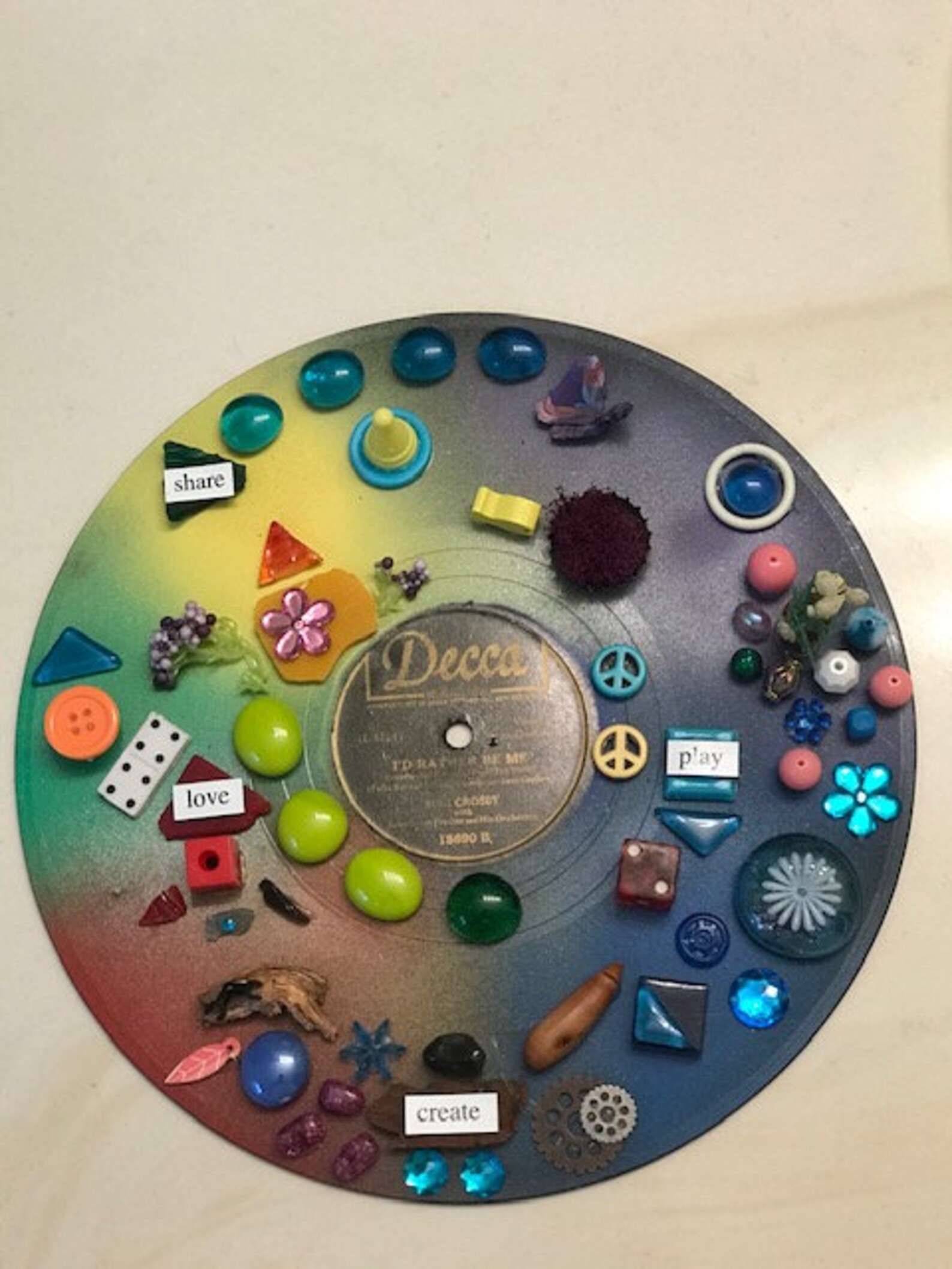 Collage Record Art be Yourself Multi-media Inspiration - Etsy