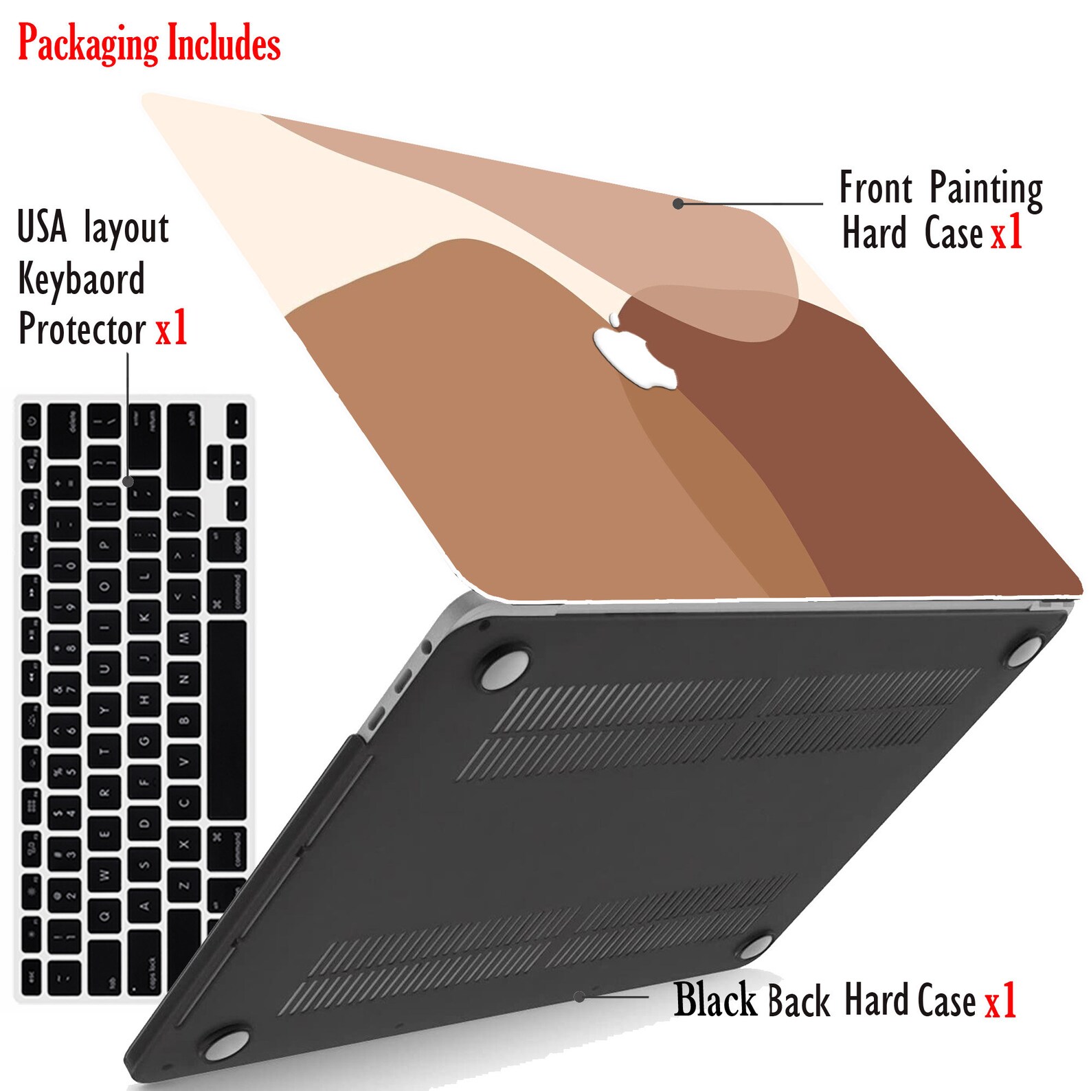 Aesthetic Brown Gradual Printing Hard Case MacBook Pro Air 13 14 15 16 ...