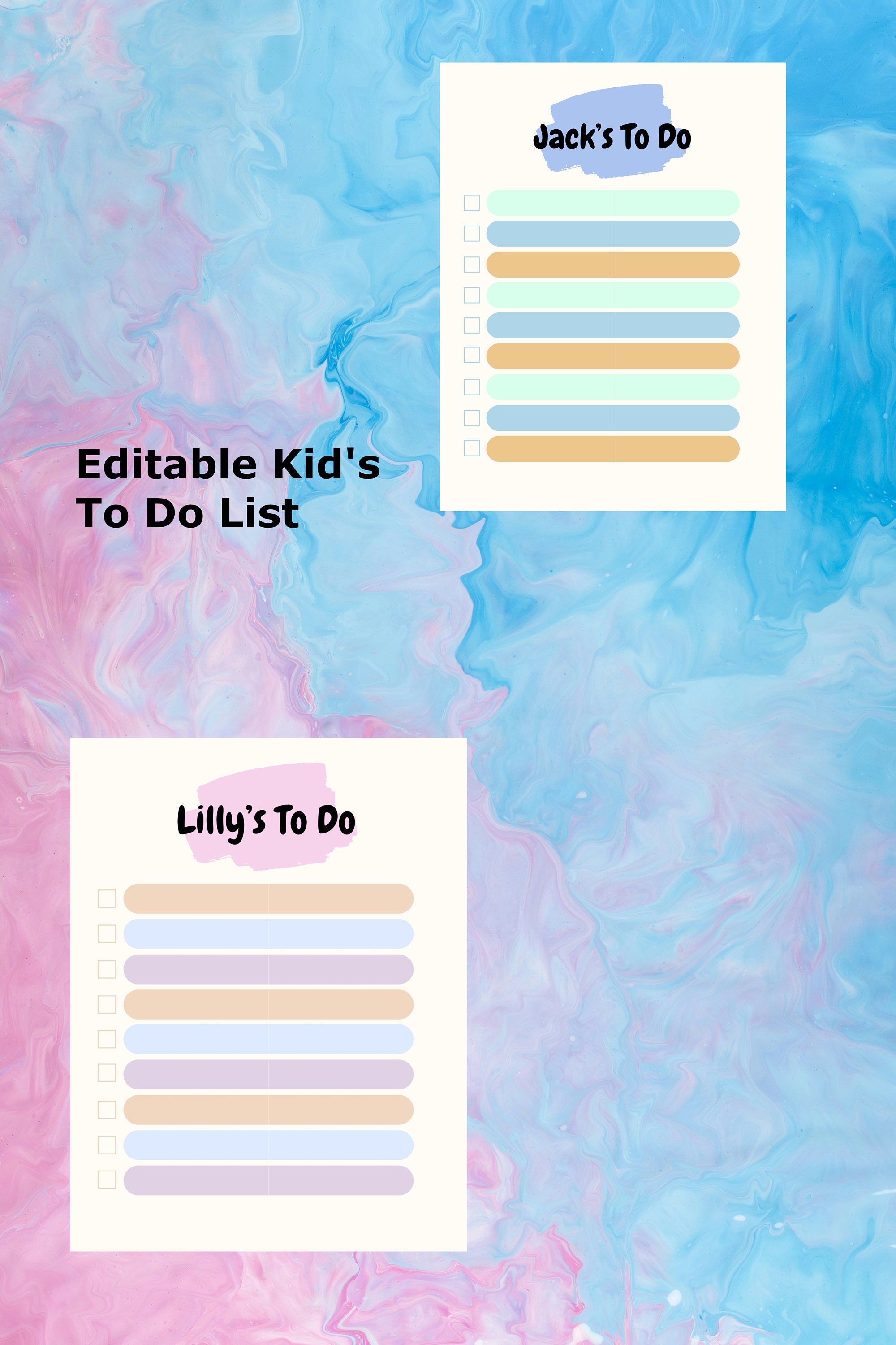 To Do List, Kid's to Do List, Chore List, Chore Chart, Organization ...