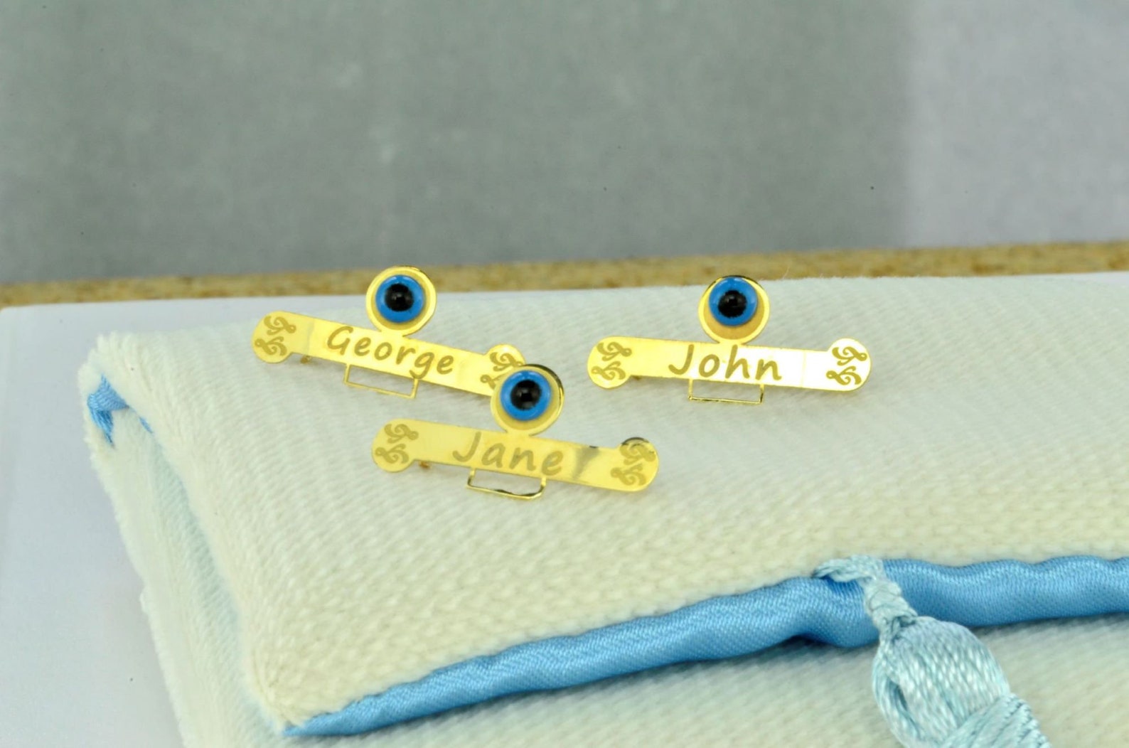 Virgin Mary & Little Jesus Safety Pin 9K Yellow White Solid | Etsy