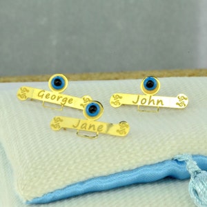 Virgin Mary & Little Jesus Safety Pin 9K Yellow White Solid | Etsy