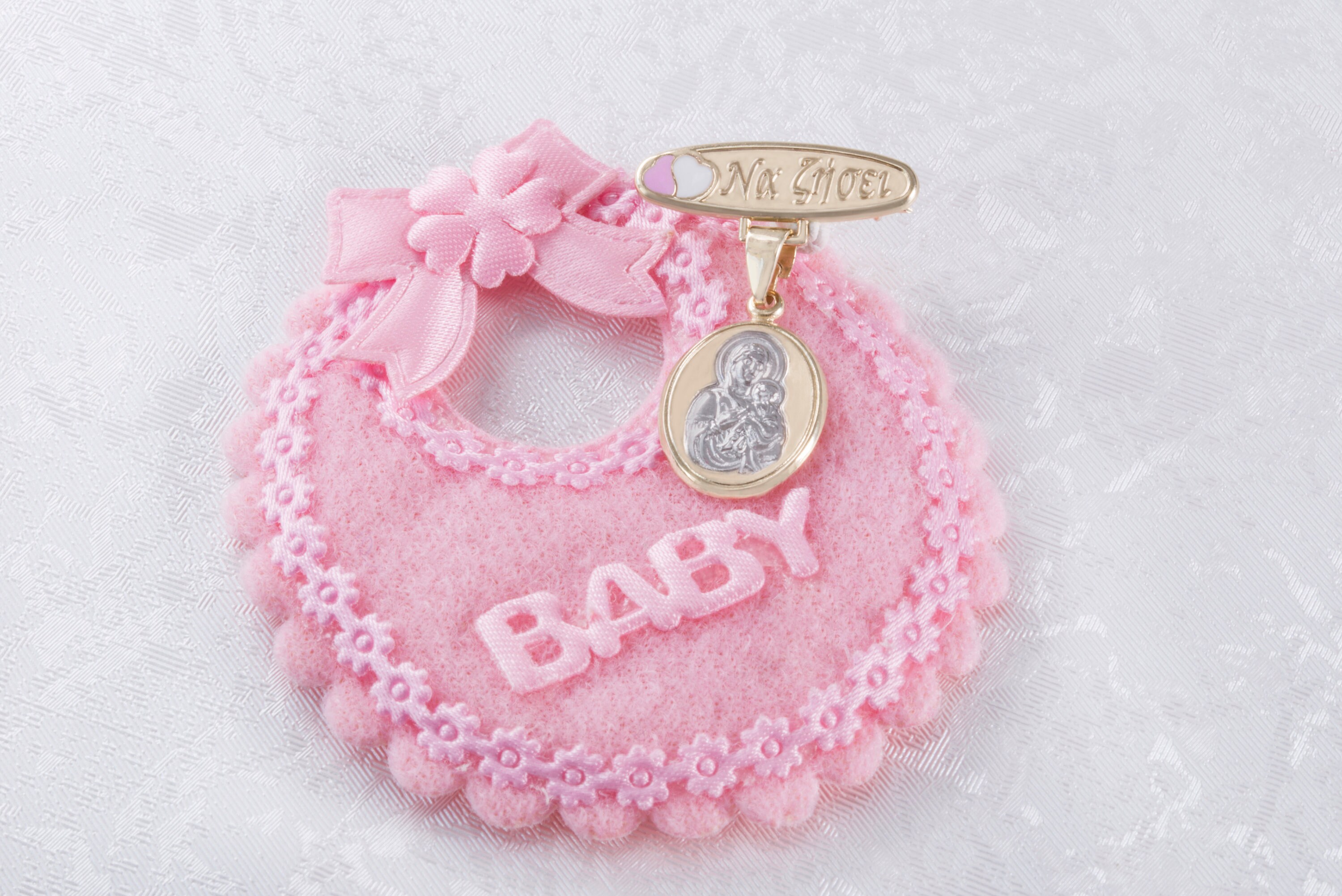 Virgin Mary & Little Jesus Safety Pin, 9K Yellow White Solid Gold,new ...