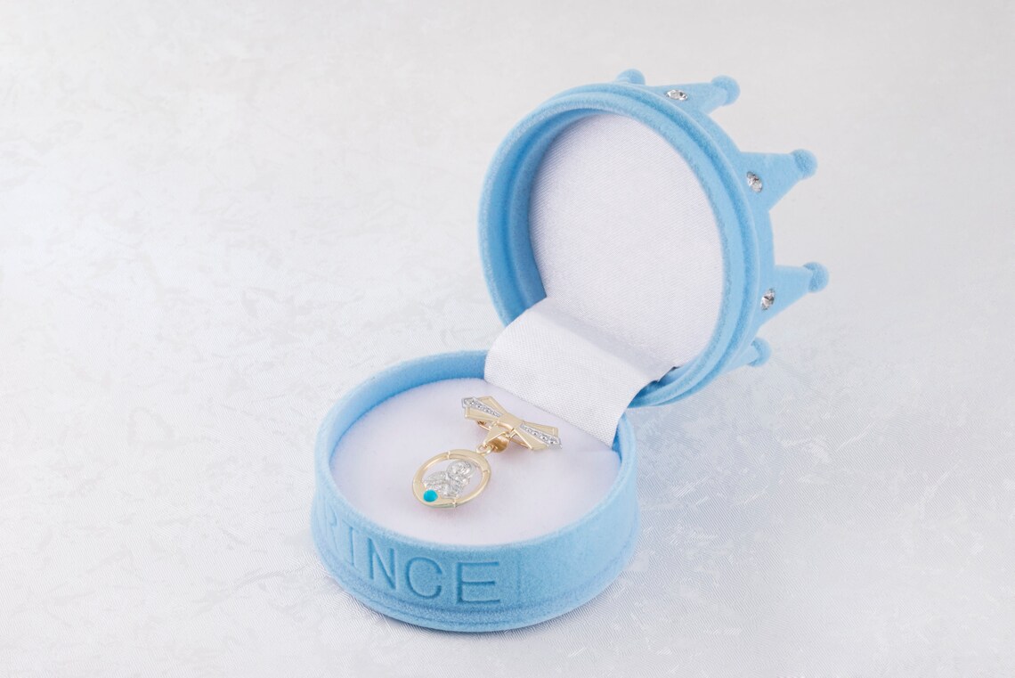 Virgin Mary & Little Jesus Safety Pin 9K Yellow White Gold | Etsy