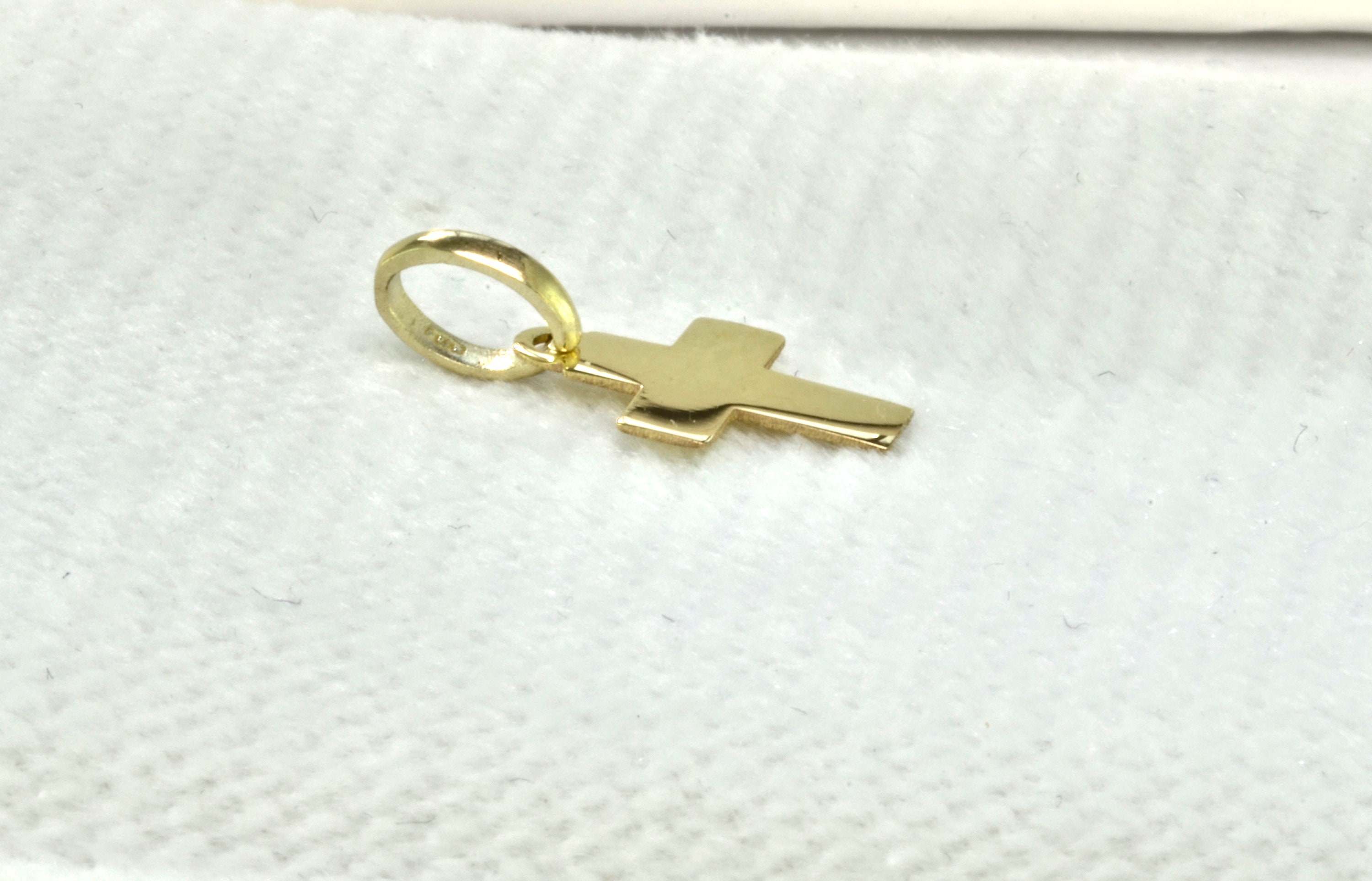 Baptism Gold Cross Necklace/ 9K PURE Solid Gold Cross/ Tiny Orthodox ...