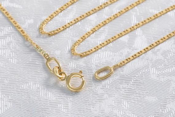 9K Solid Gold Chain Pure Gold Figure 8 Chain 09mm Yellow | Etsy