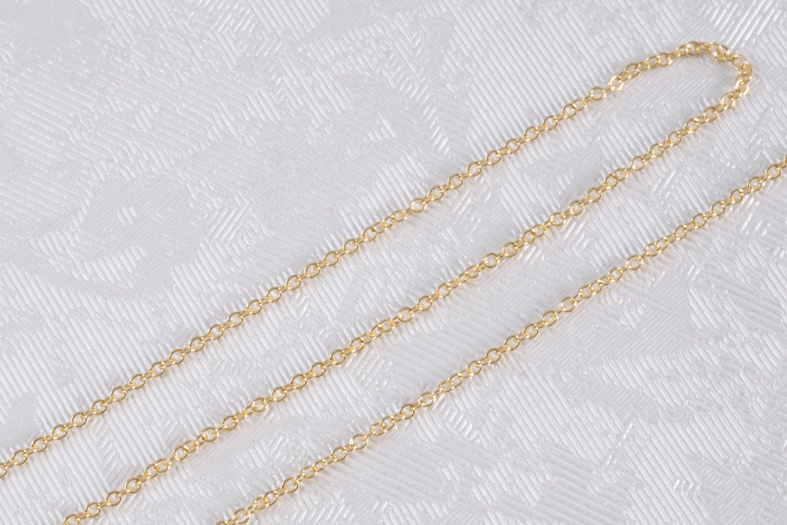 9K Cable Gold Chain Pure Solid Gold Chain 085mm Yellow Gold - Etsy