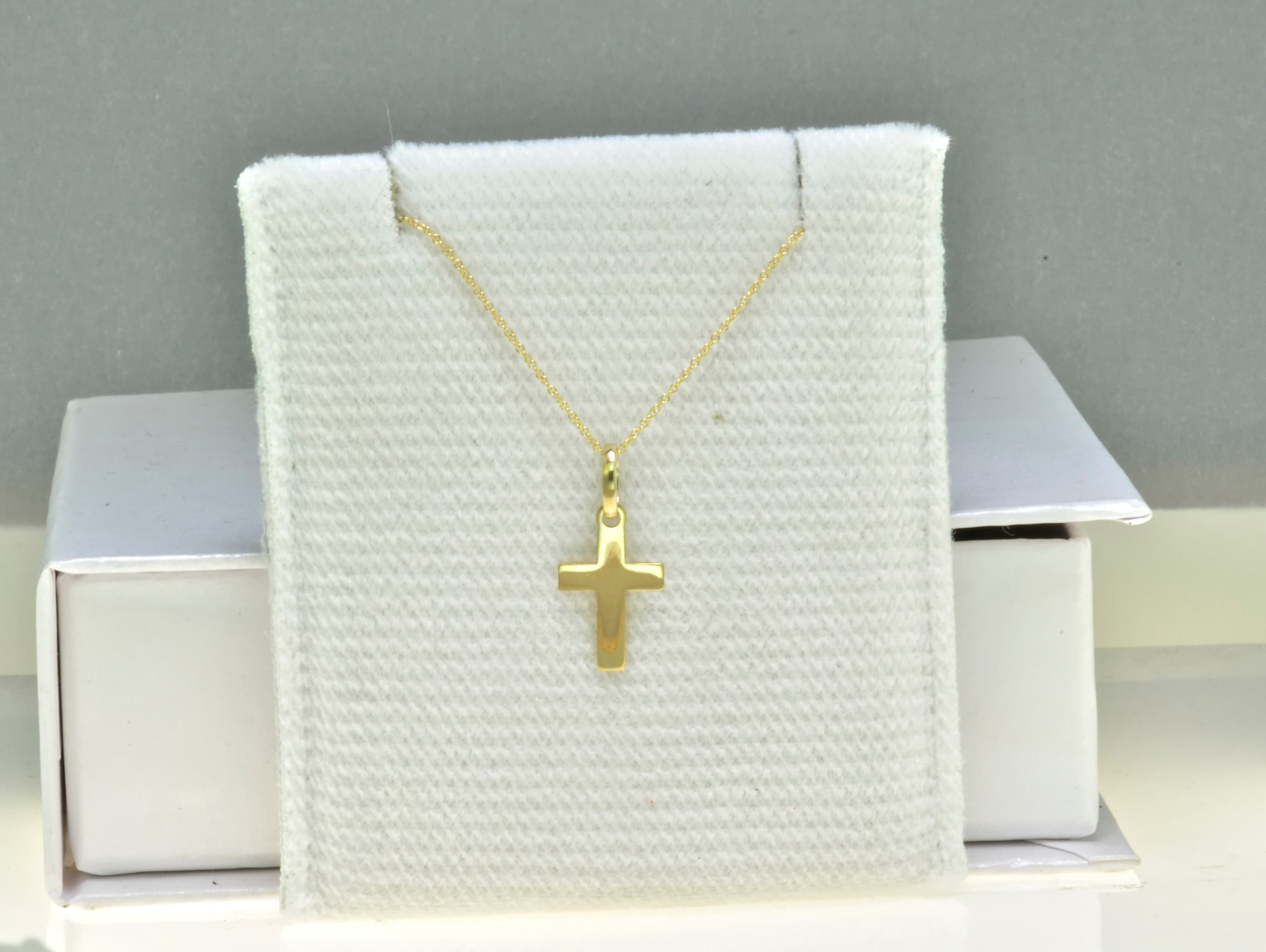 Baptism Gold Cross Necklace/9k PURE Solid Gold Cross/ Small Orthodox ...