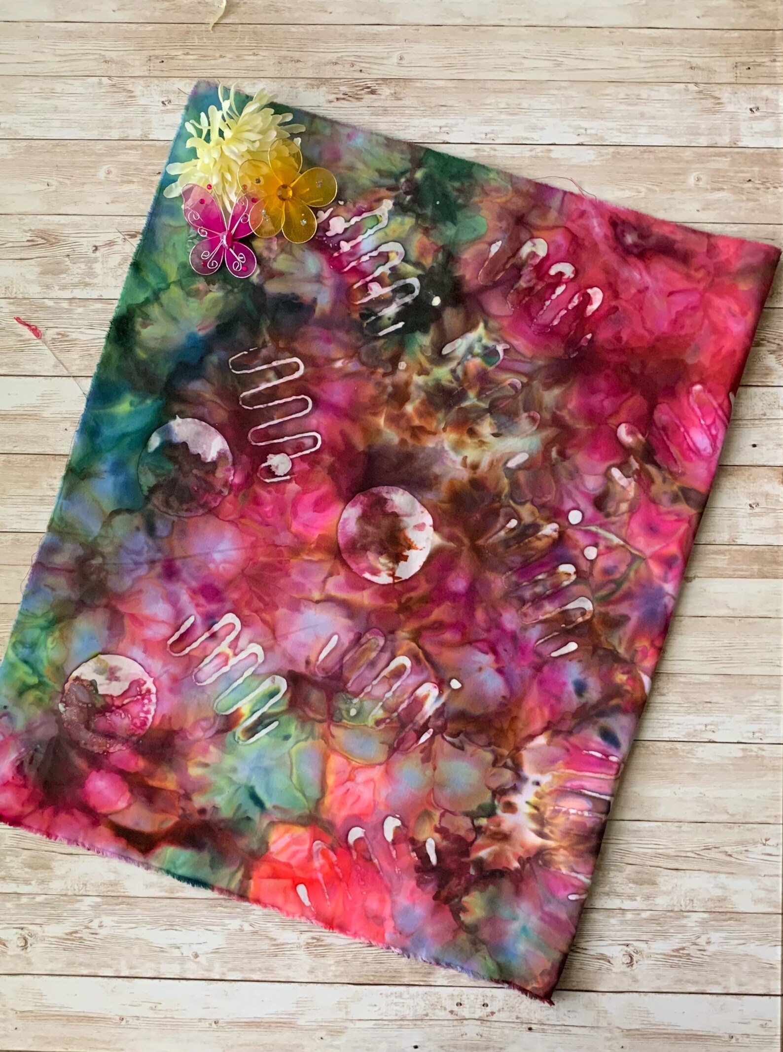 Ice Dyed Batik Fabric - Etsy