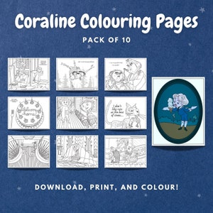 Coraline Colouring Pages (instant Download) 10 Pack Printable Colouring ...