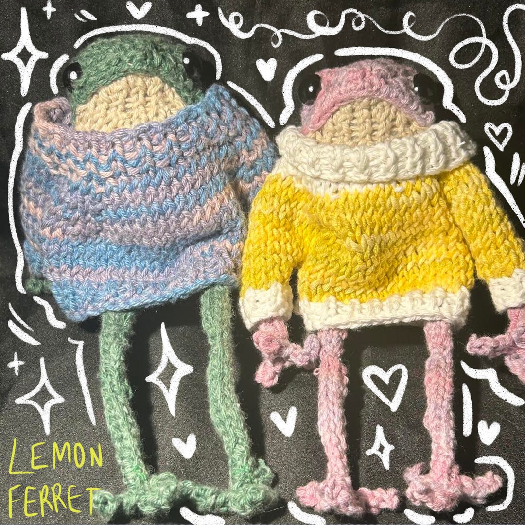Knitted Frog // Made to Order // Knit // Frog // Knitted Frog in ...