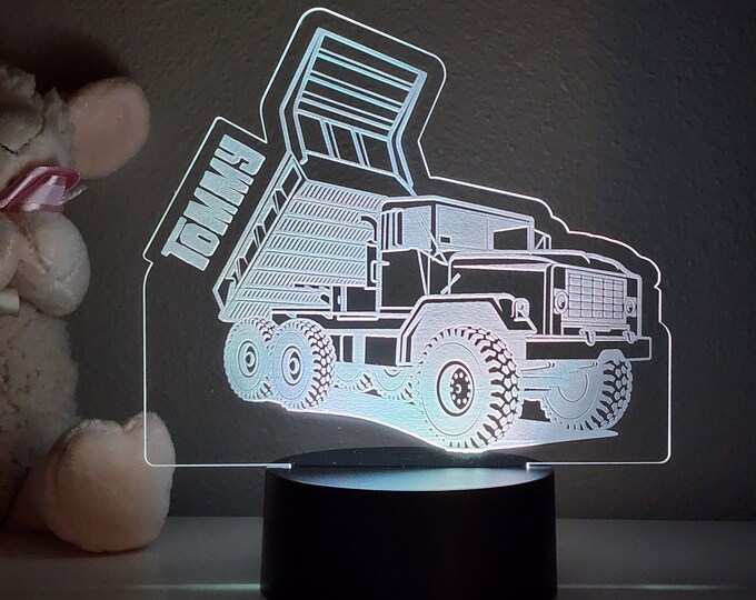 Personalized Dump Truck Night Light - Etsy