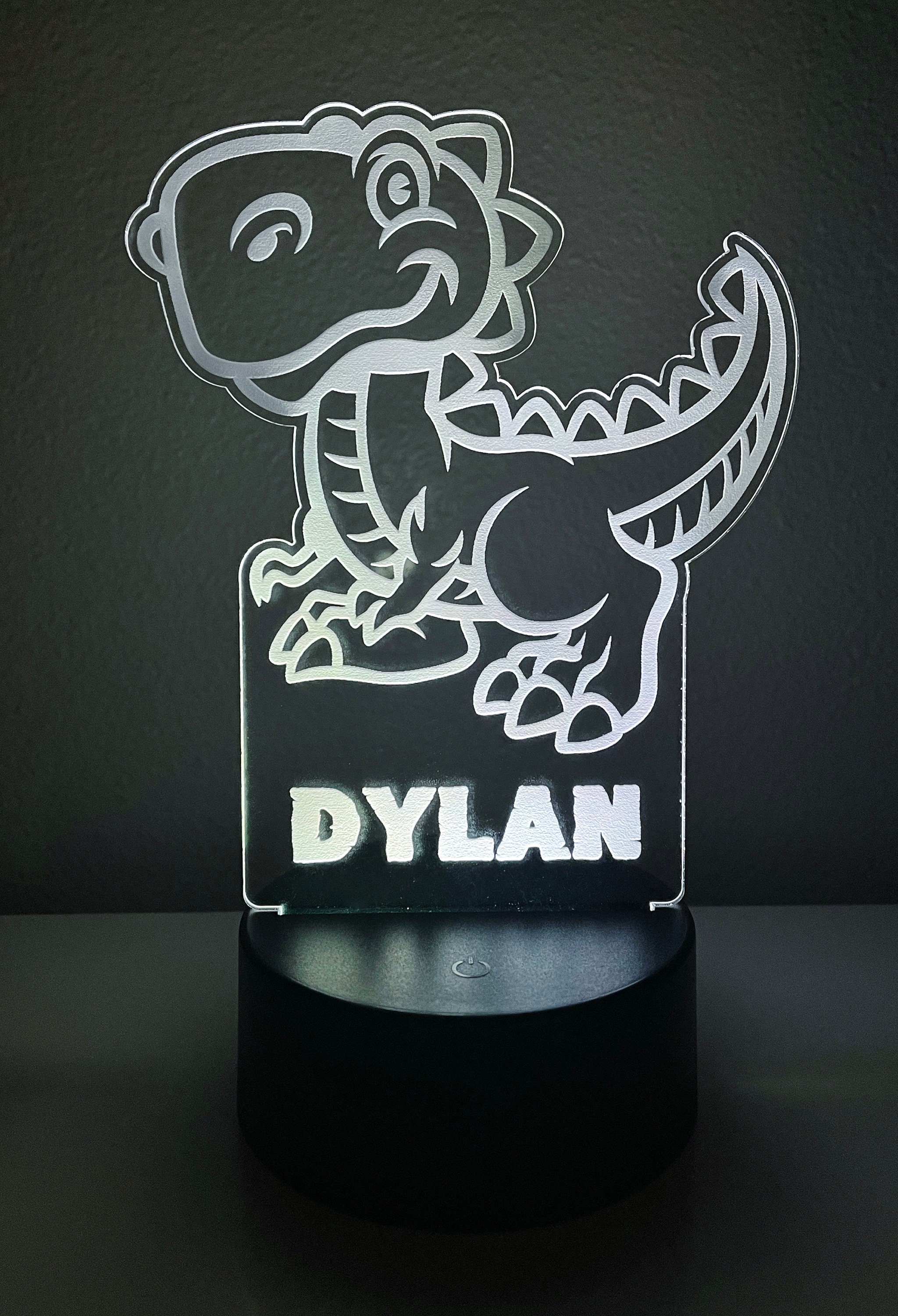 Personalized T-rex Night Light Personalized Dinosaur Night - Etsy