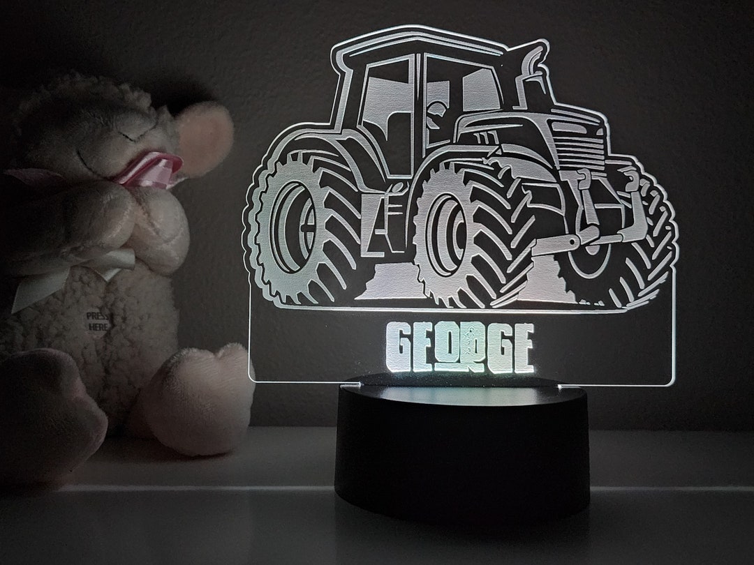 Personalized Tractor Night Light - Etsy