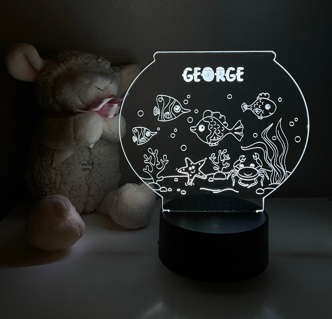 Personalized Fish Bowl Night Light - Etsy