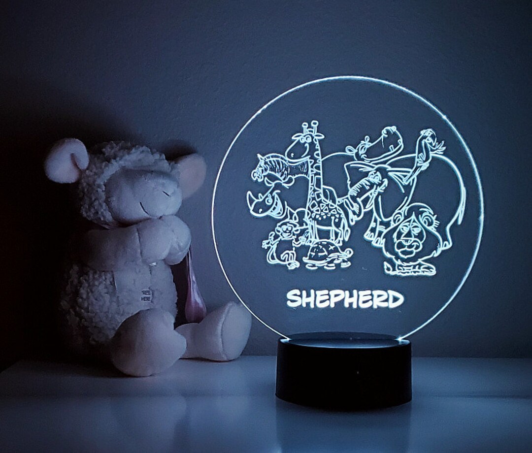 Personalized Safari Night Light - Etsy