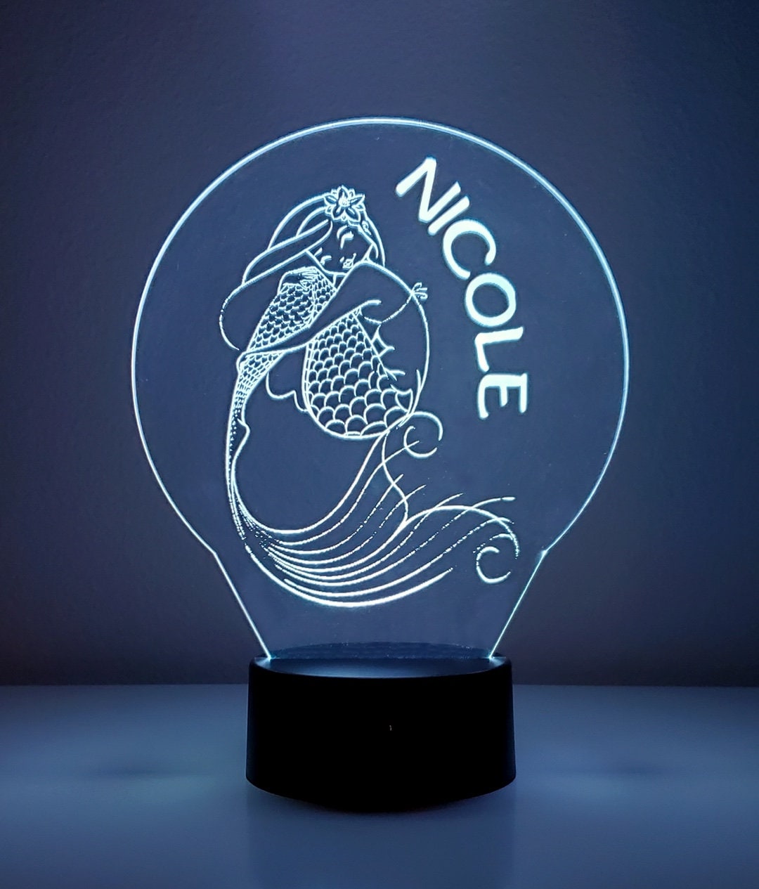 Personalized Mermaid Night Light Mermaid LED Light - Etsy