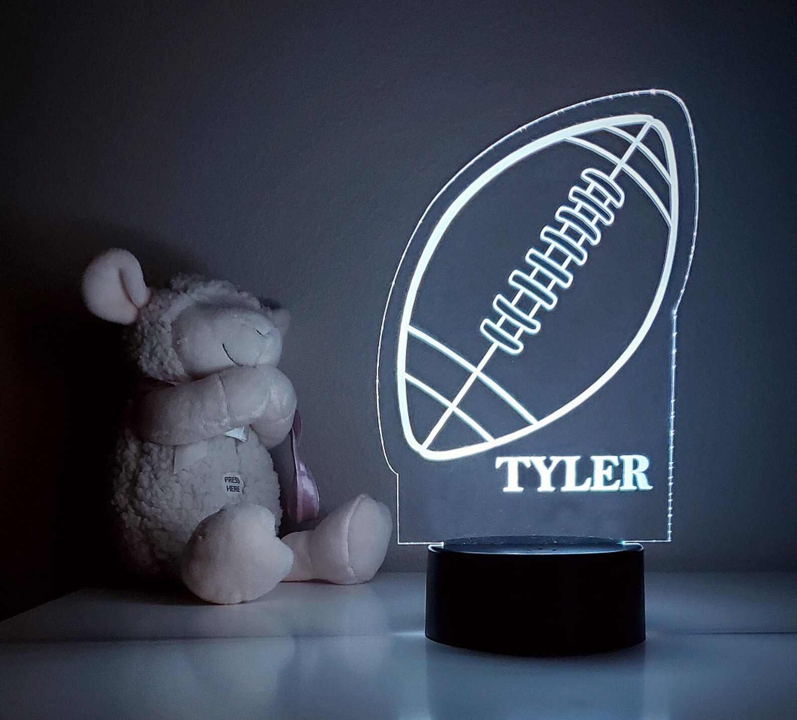 Personalized Football Night Light - Etsy Singapore