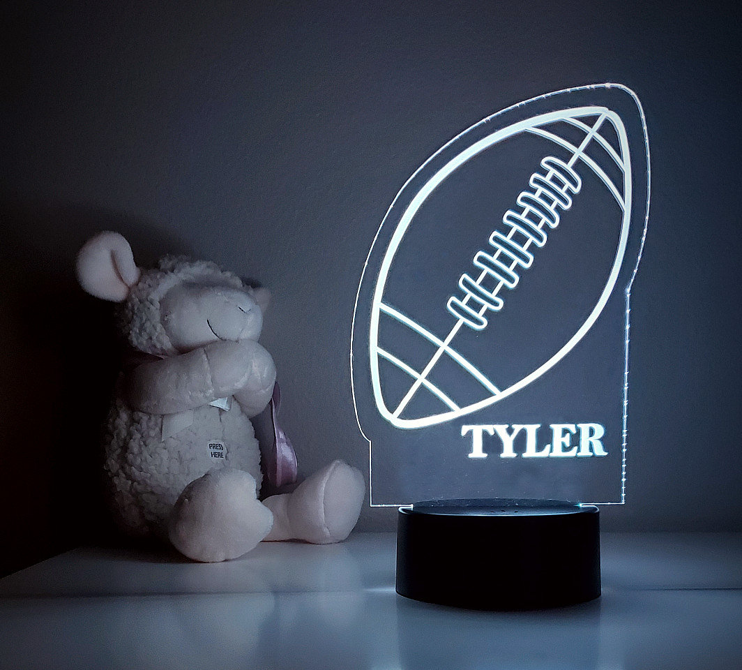 Personalized Football Night Light | Etsy
