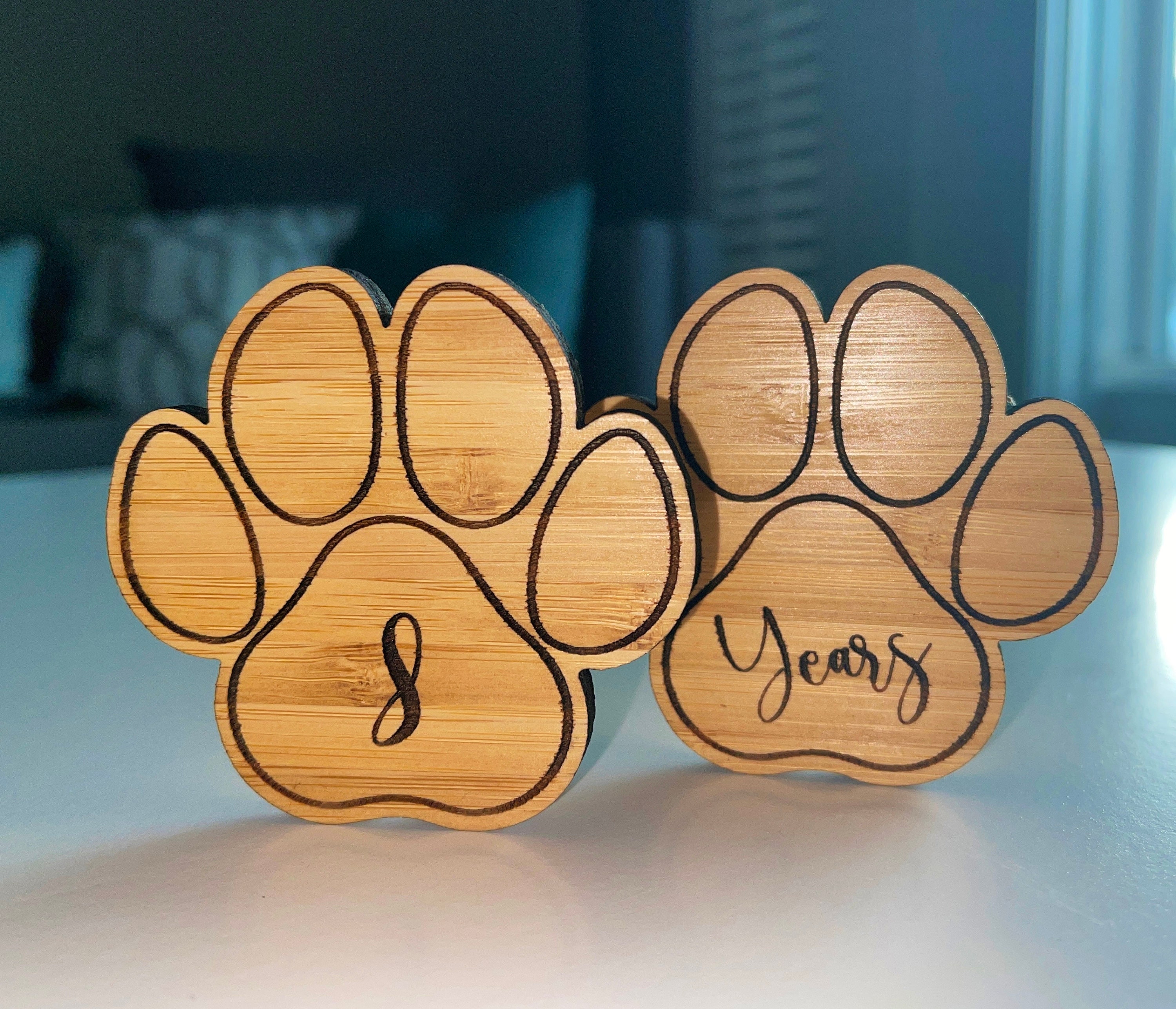 Dog Milestone Bamboo Markers Dog Photo Props Dog Birthday - Etsy