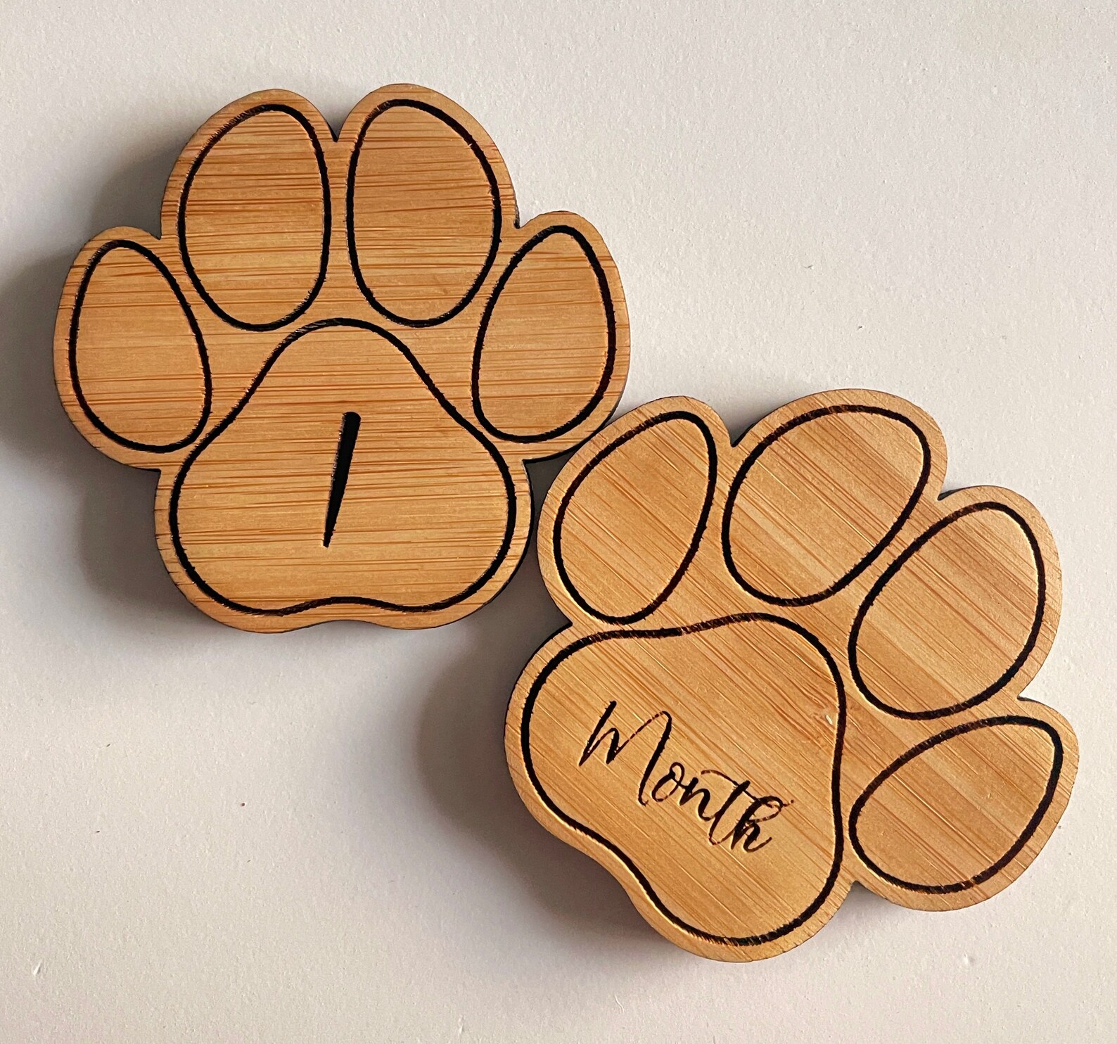 Dog Milestone Bamboo Markers Dog Photo Props Dog Birthday - Etsy