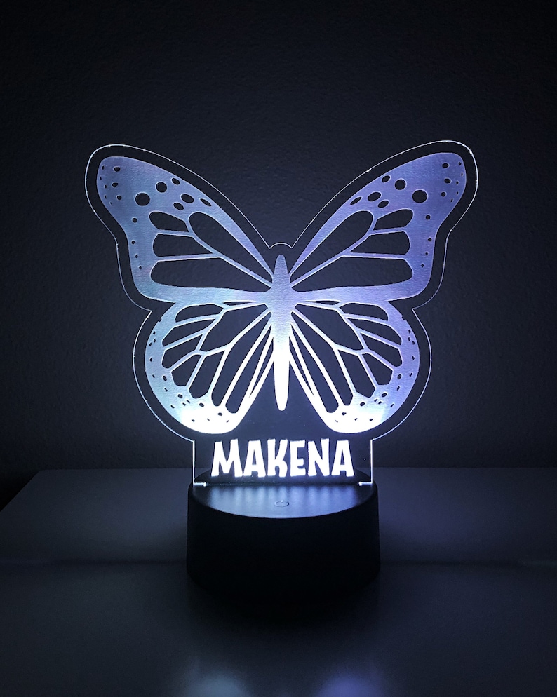 Personalized Butterfly Night Light Butterfly Decor - Etsy