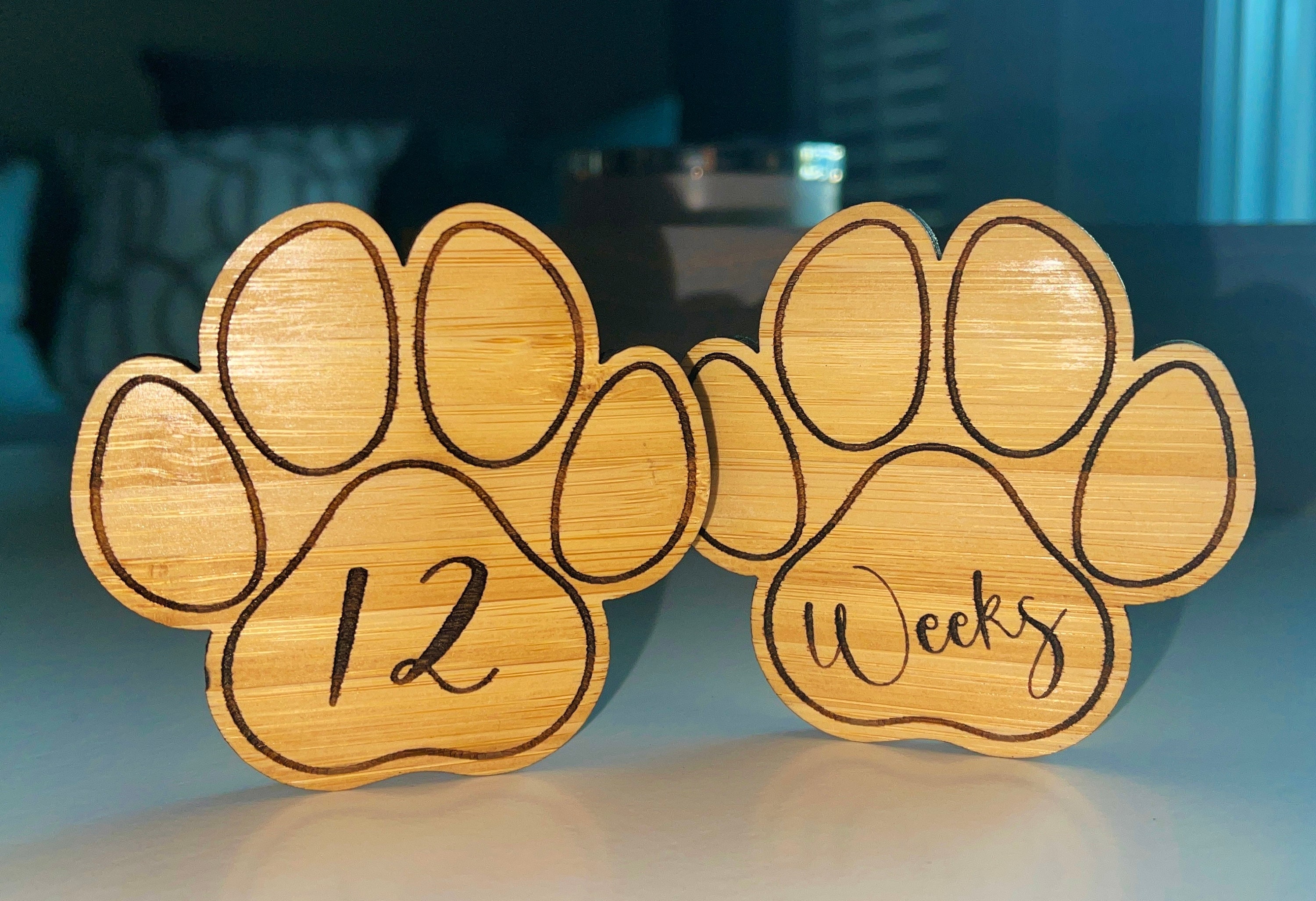 Dog Milestone Bamboo Markers Dog Photo Props Dog Birthday - Etsy
