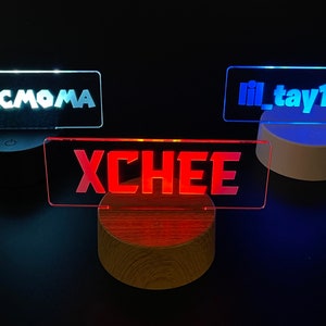 Personalized Gamertag Night Light, Gamer Tag Name Sign - Etsy