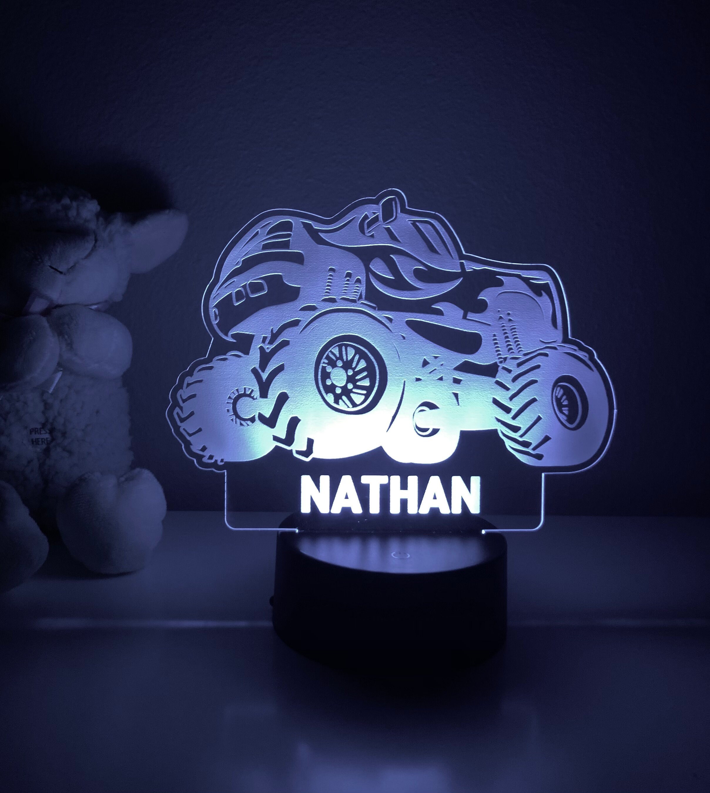 Personalized Monster Truck Night Light - Etsy
