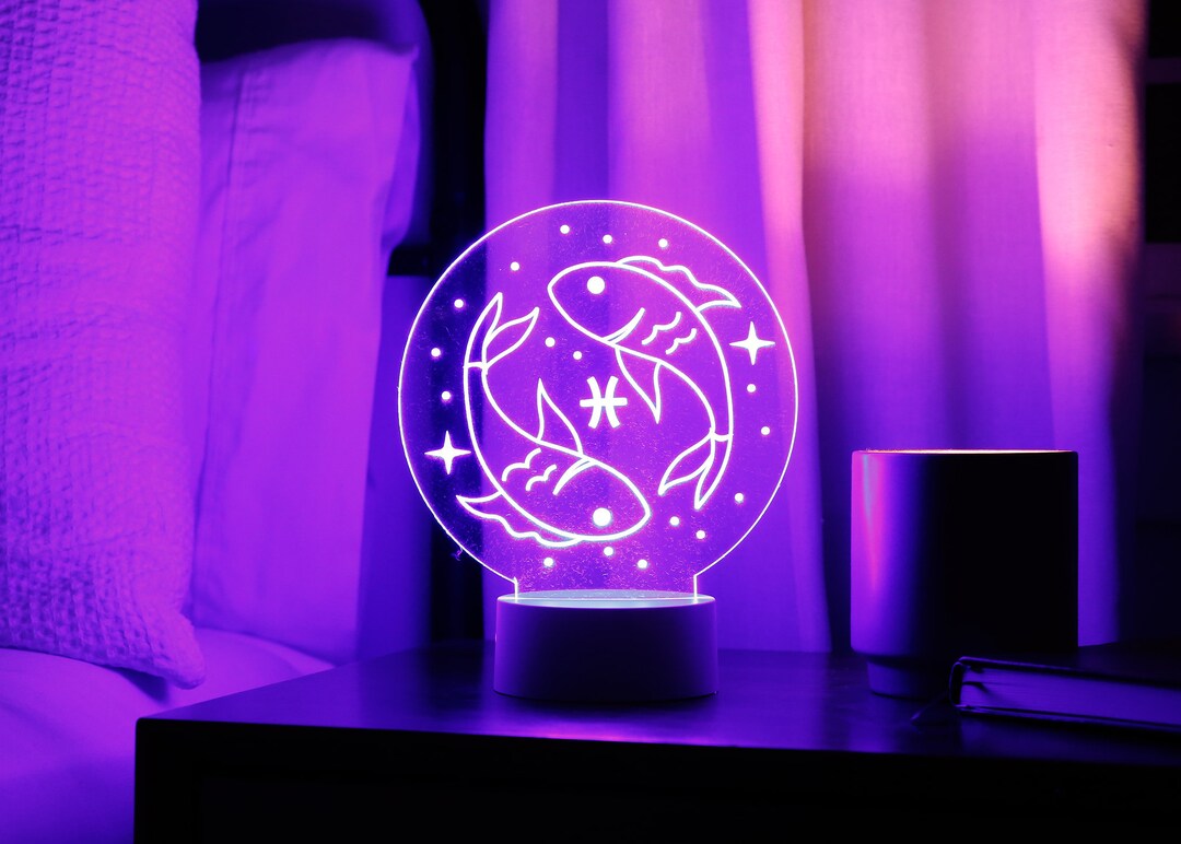 Pisces Zodiac Sign Nightlight: Celestial Dreamscape Illuminator - Etsy