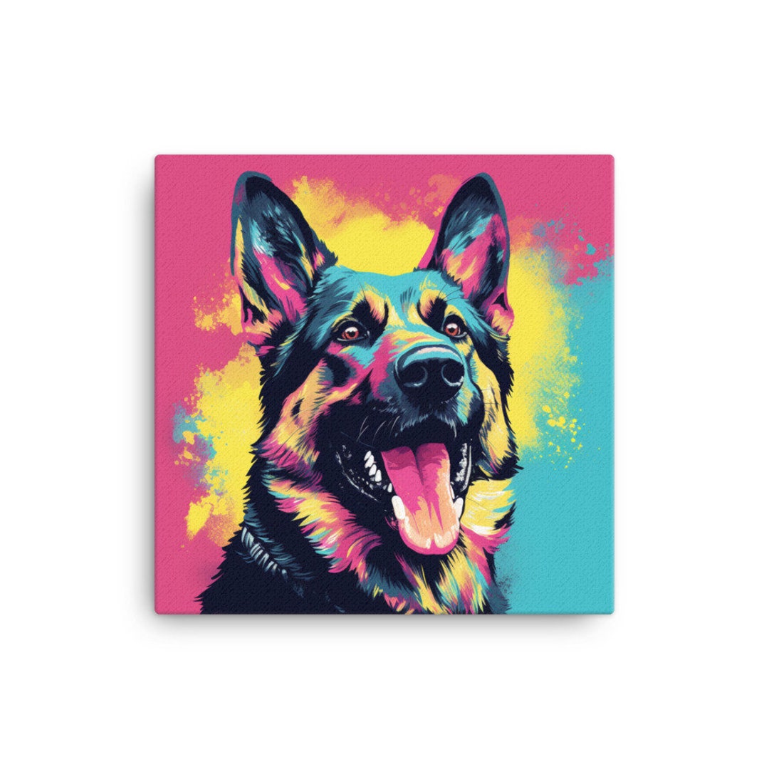 Shepherd Chic Dog Canvas - Etsy