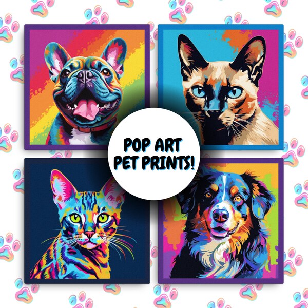 Pop Art Pet Portrait - Etsy