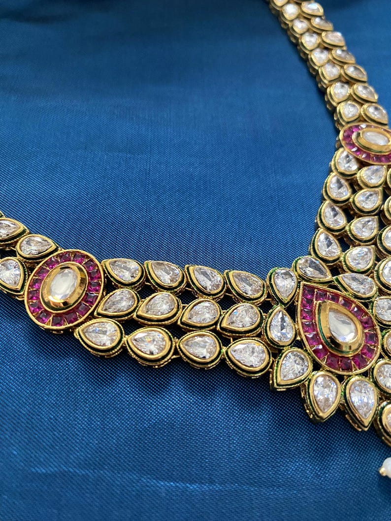 Ruby Polki Necklace , Kundan Polki Necklace , Traditional Indian ...