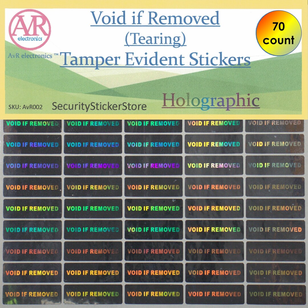 Void If Removed Tamper Proof Sticker Security Stickers Labels (AVR002 ...