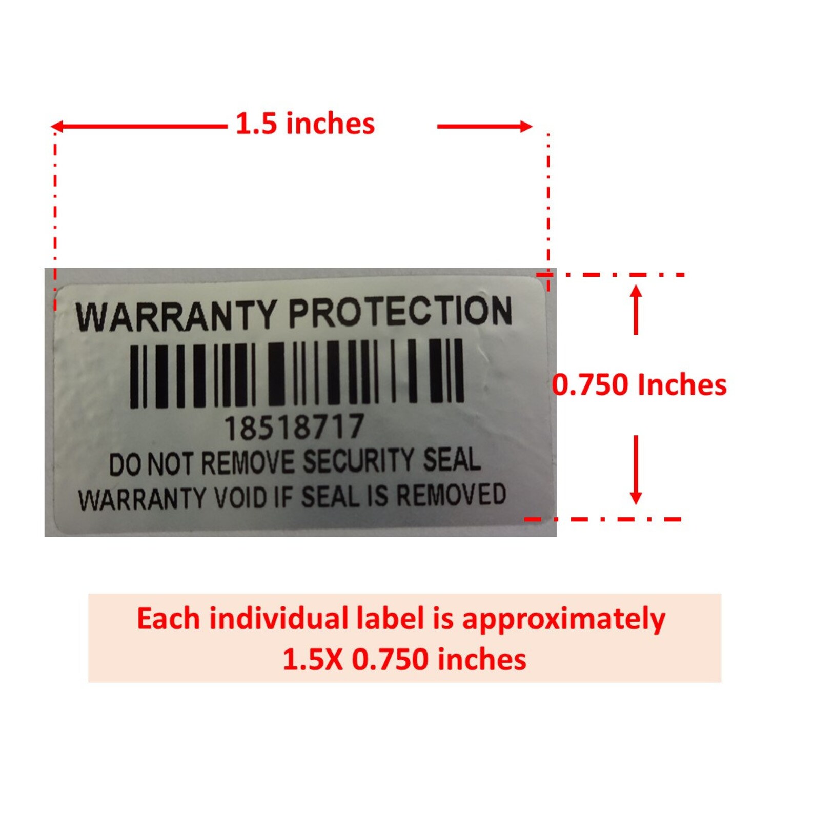 Warranty Void If Removed Security Sticker. individual serial | Etsy