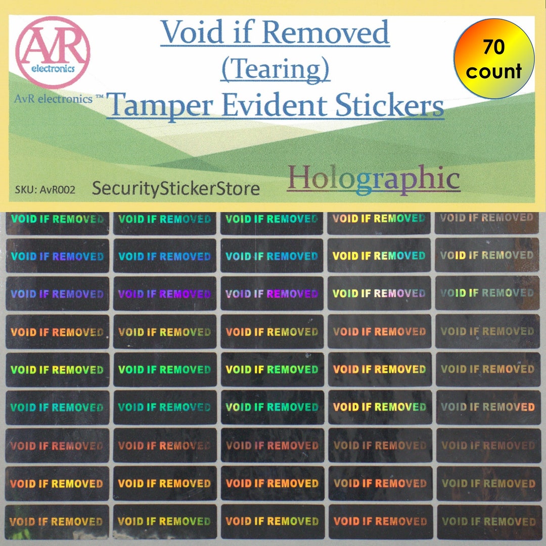 Void If Removed Tamper Proof Security Sticker Labels (residue) (avr006 ...