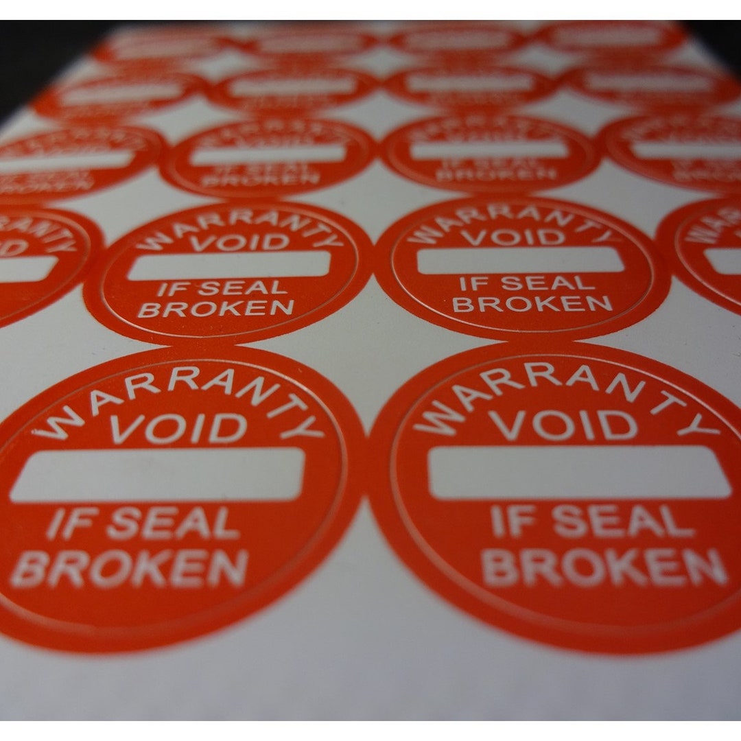 Warranty Void If Seal Broken Tamper Proof Security Stickers Labels ...
